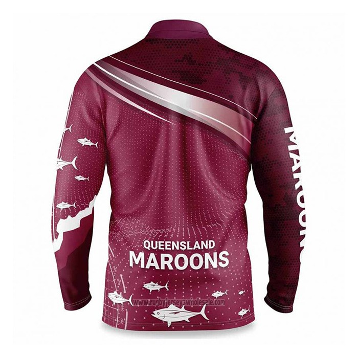 NRL Queensland Maroons Rugby Jersey 2022 Fish Finder